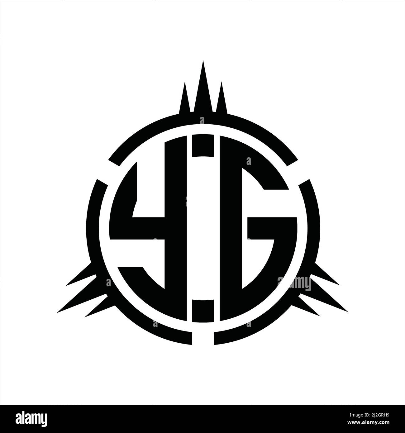YG Logo monogram isolated on circle element design template Stock ...
