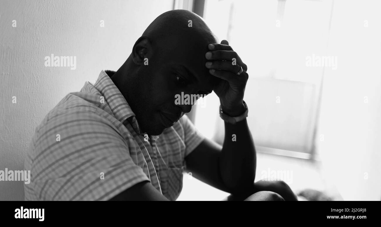 Man health worry Black and White Stock Photos & Images - Alamy