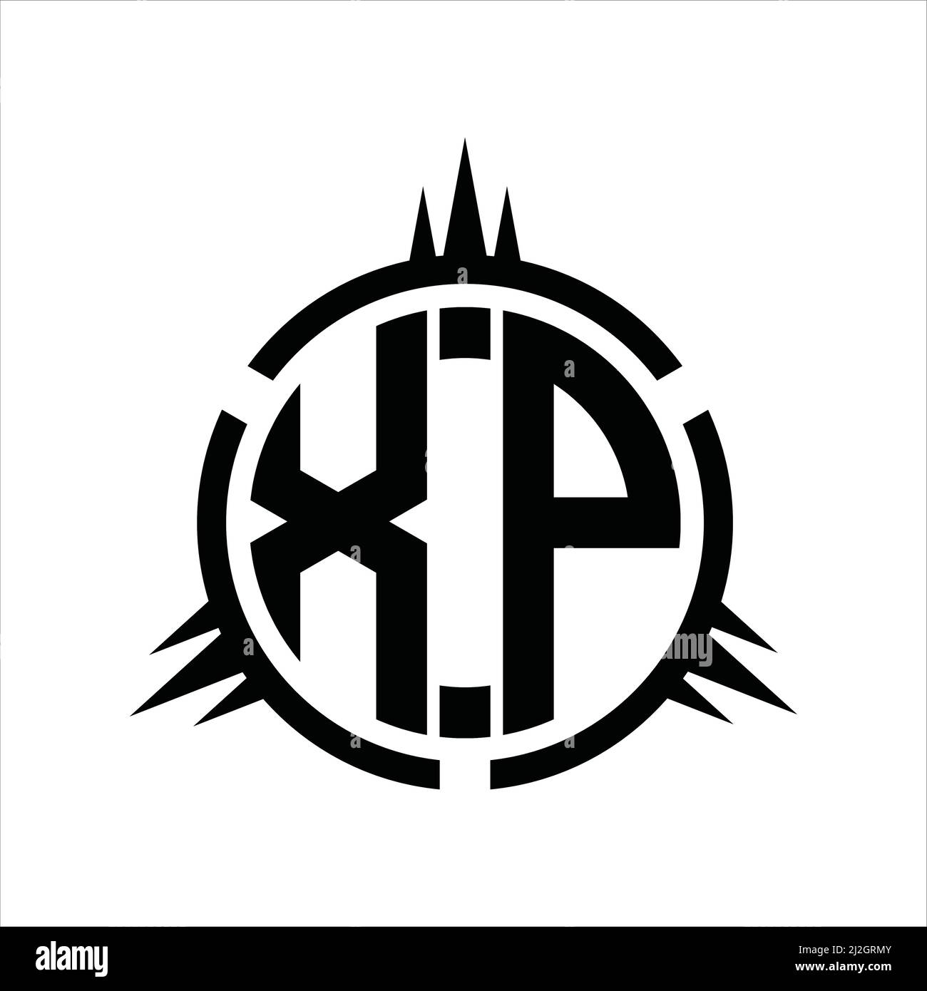 XP Logo monogram isolated on circle element design template Stock ...