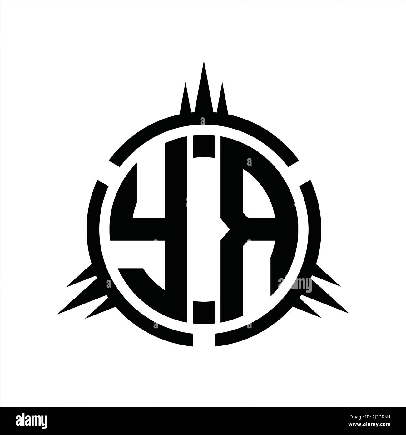 YR Logo monogram isolated on circle element design template Stock ...