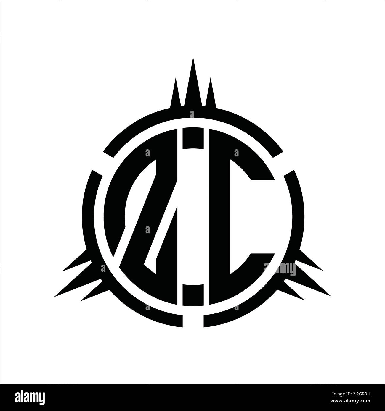 ZC Logo monogram isolated on circle element design template Stock Vector Image & Art - Alamy