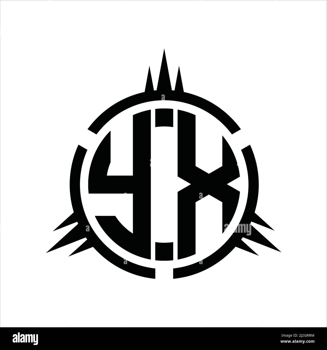 YX Logo monogram isolated on circle element design template Stock ...