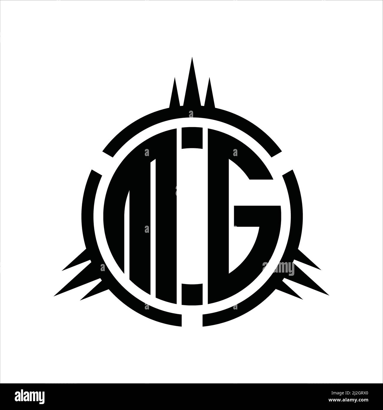 MG Logo monogram isolated on circle element design template Stock ...