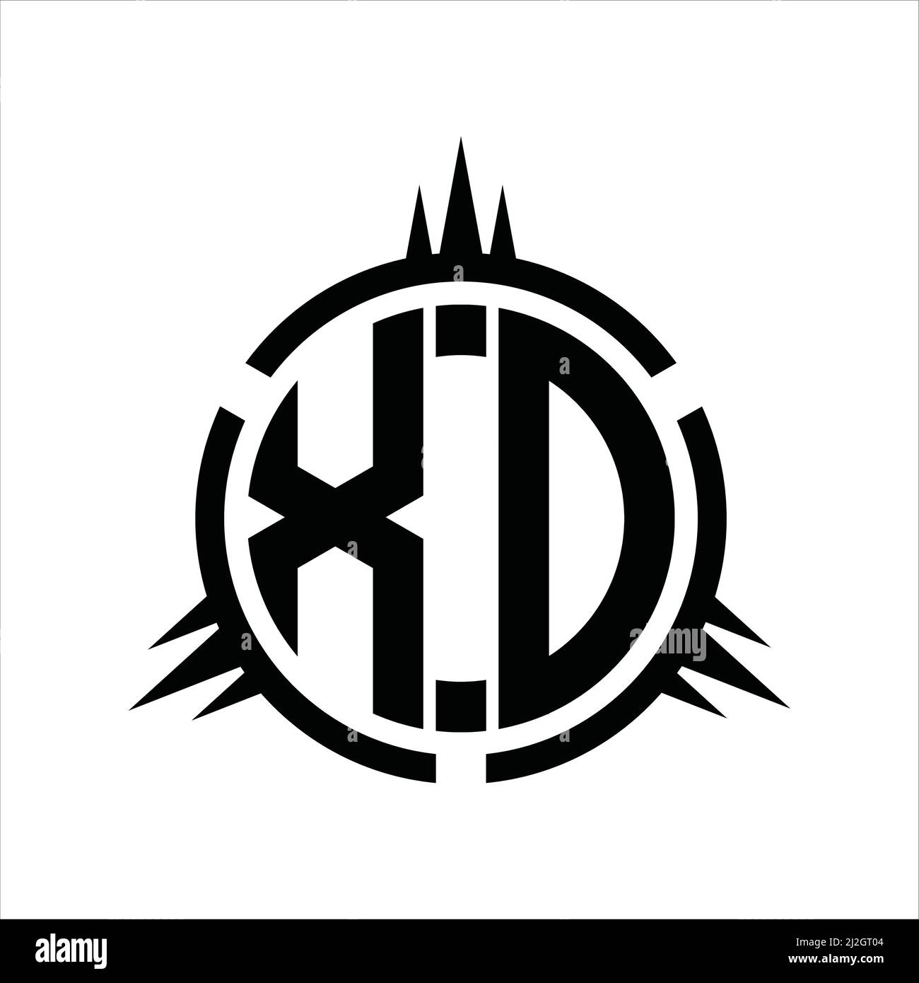 XD Logo monogram isolated on circle element design template Stock ...