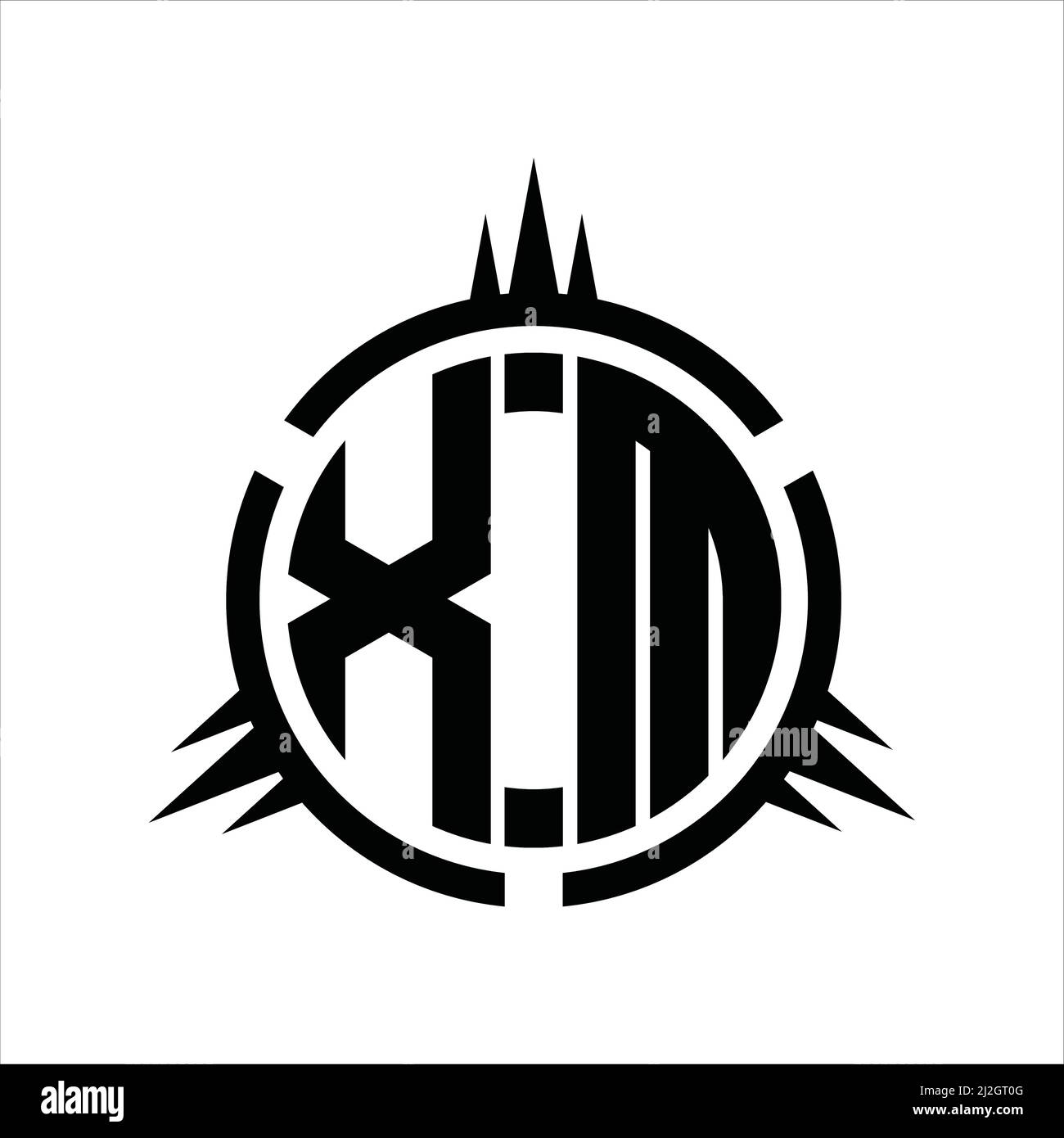 XM Logo monogram isolated on circle element design template Stock ...