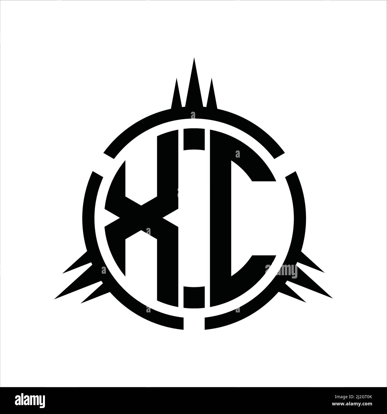 XC Logo monogram isolated on circle element design template Stock ...