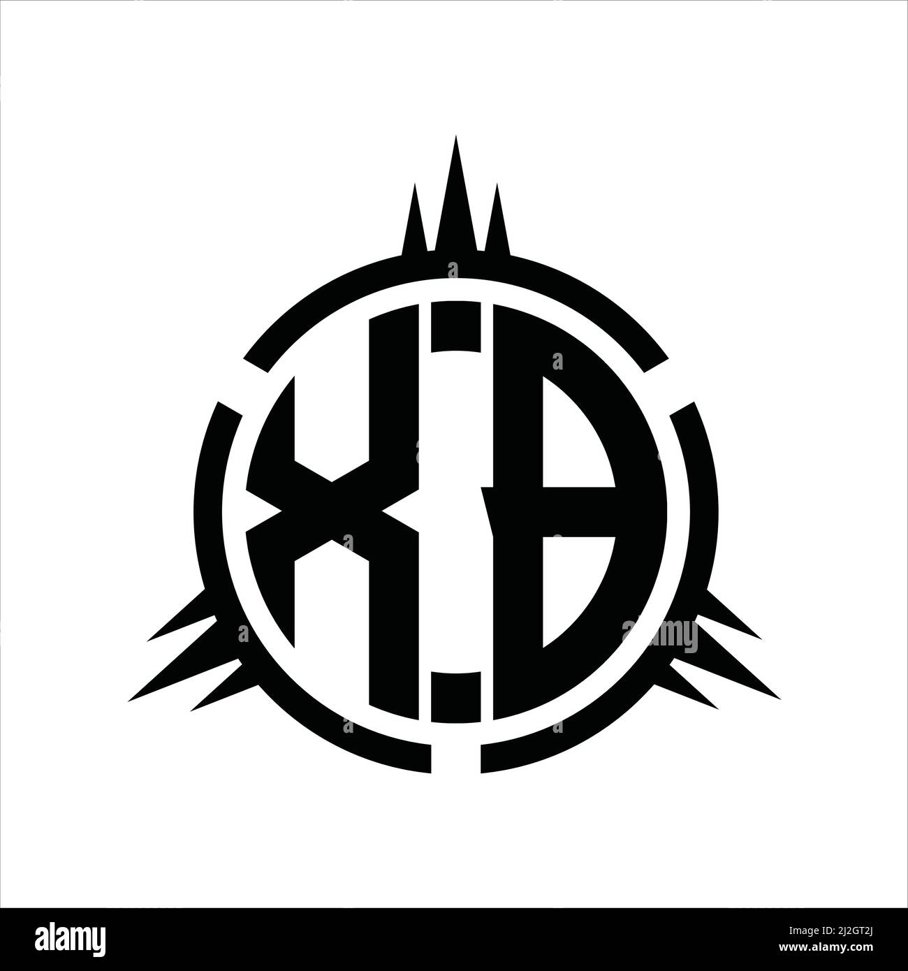 XB Logo monogram isolated on circle element design template Stock ...