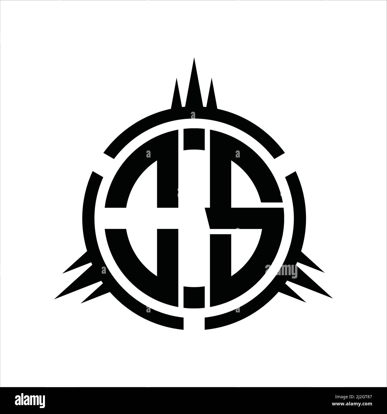 OS Logo monogram isolated on circle element design template Stock ...