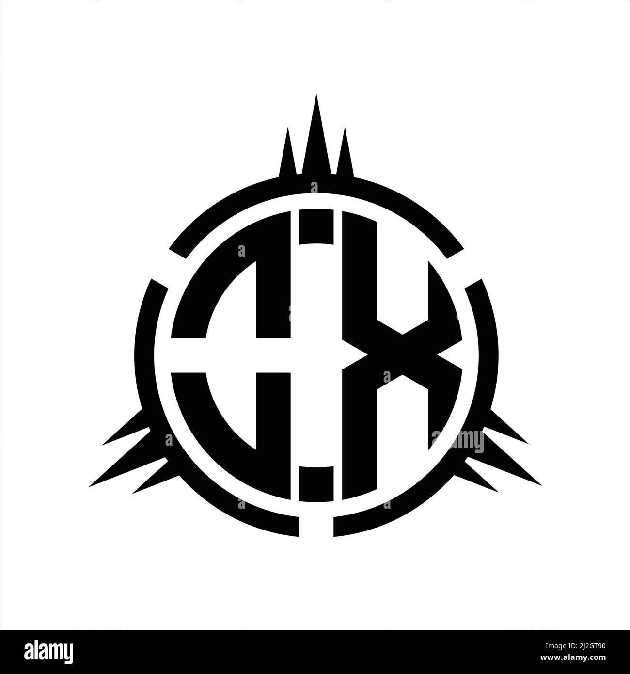 OX Logo monogram isolated on circle element design template Stock ...