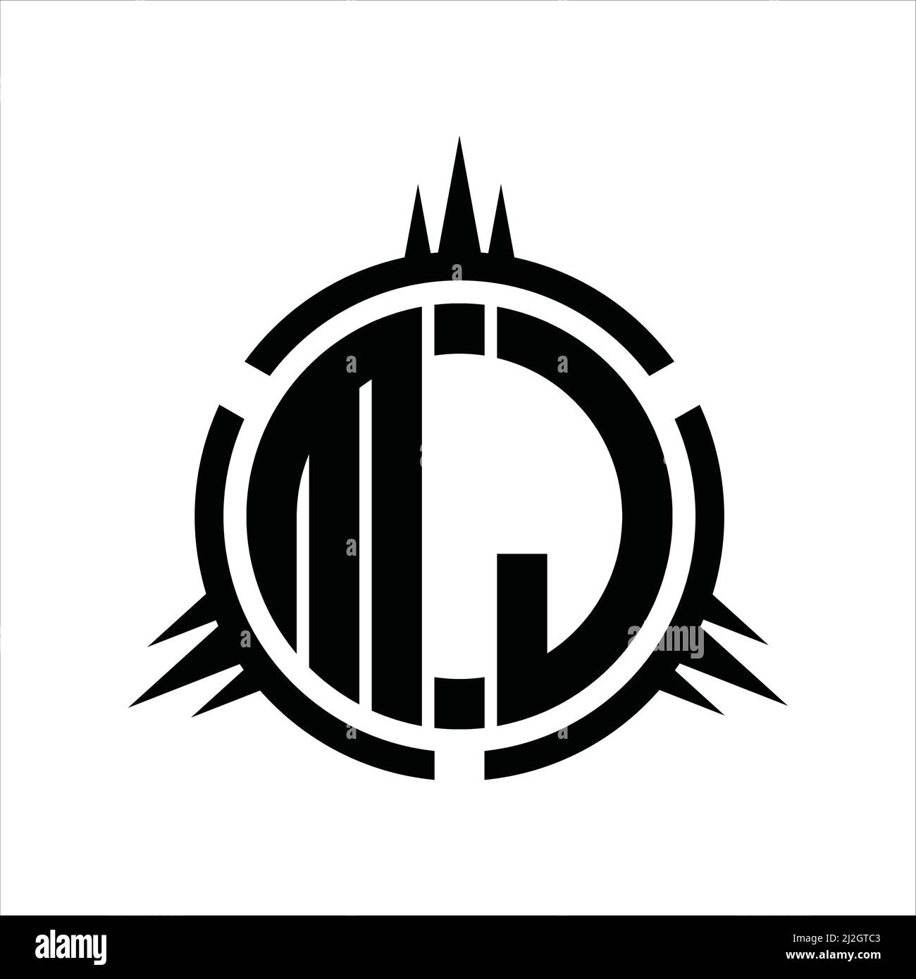 ML Logo monogram isolated on circle element design template Stock ...