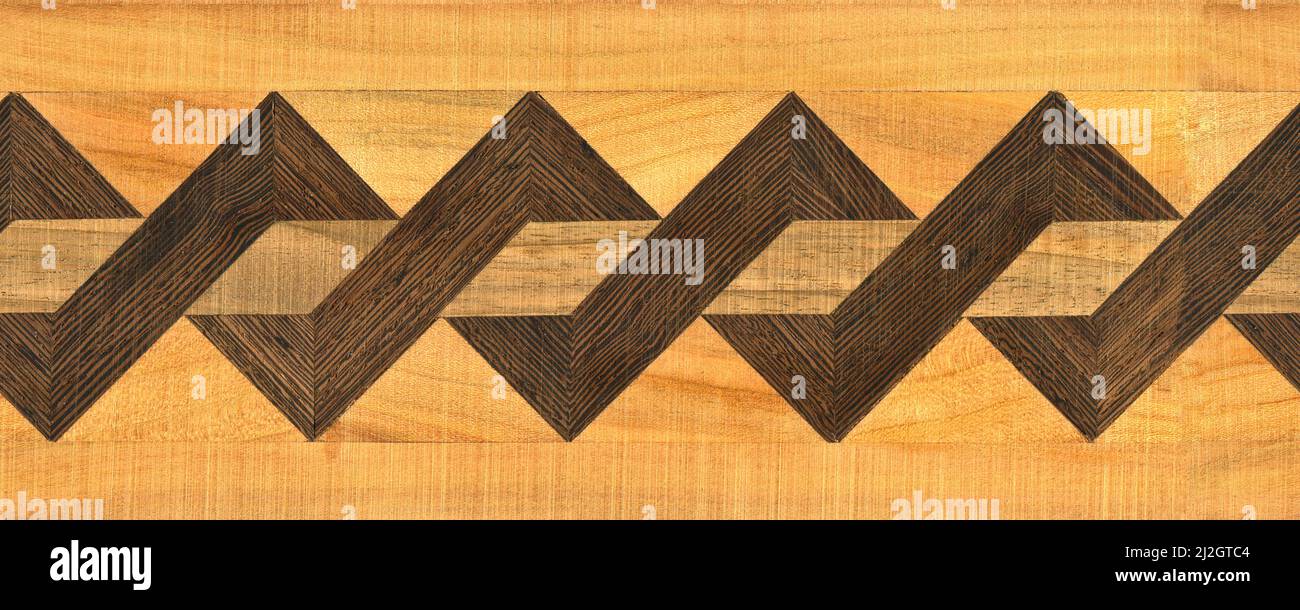 Wooden marquetry, patterns created from the combination of different ...