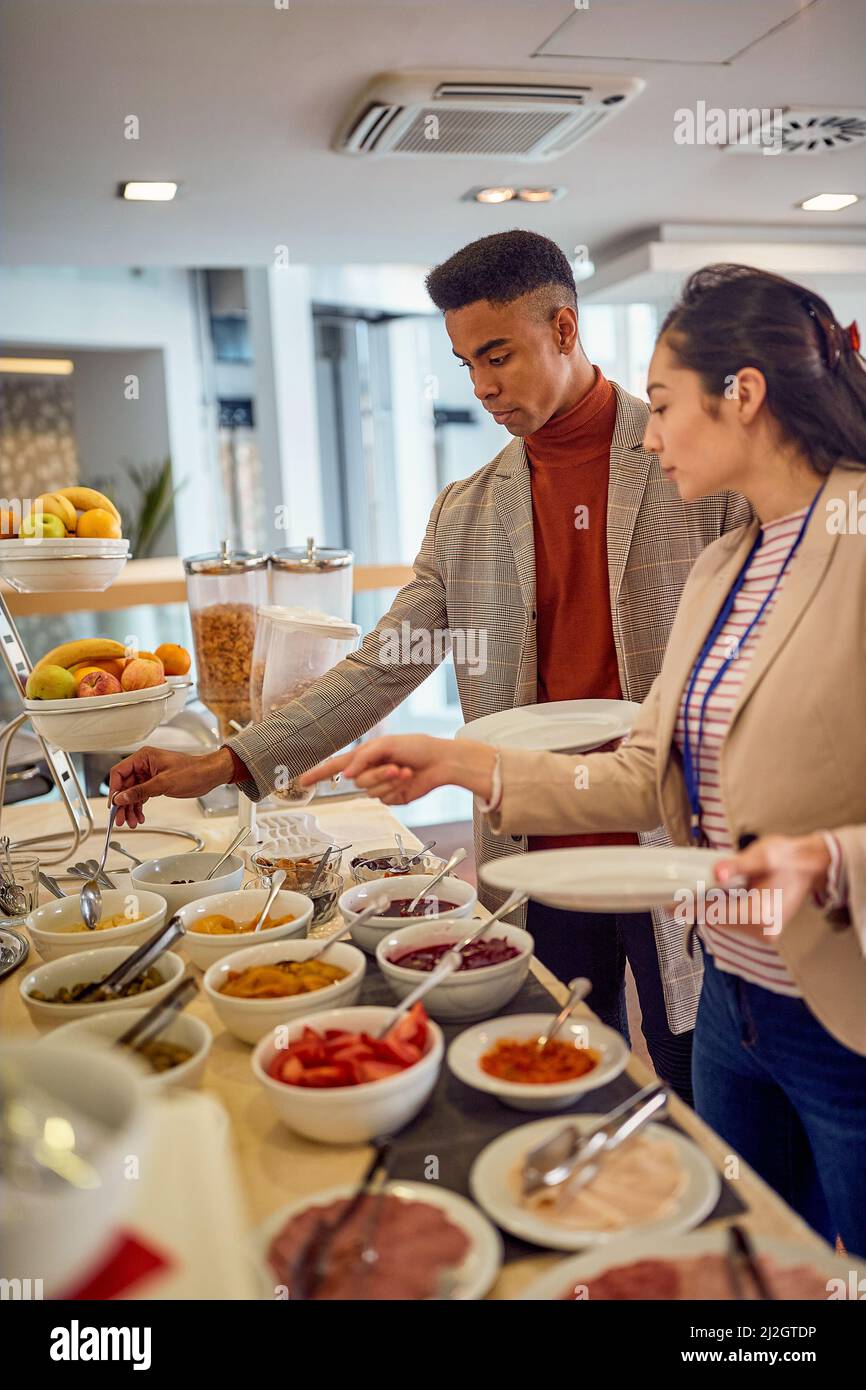 Business People having lunch.business colleagues having lunch at office ...