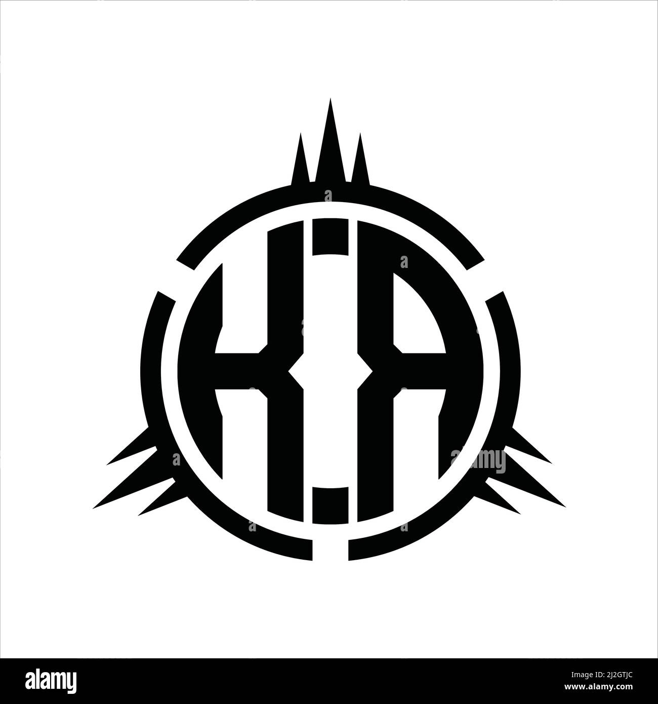 KR Logo monogram isolated on circle element design template Stock ...