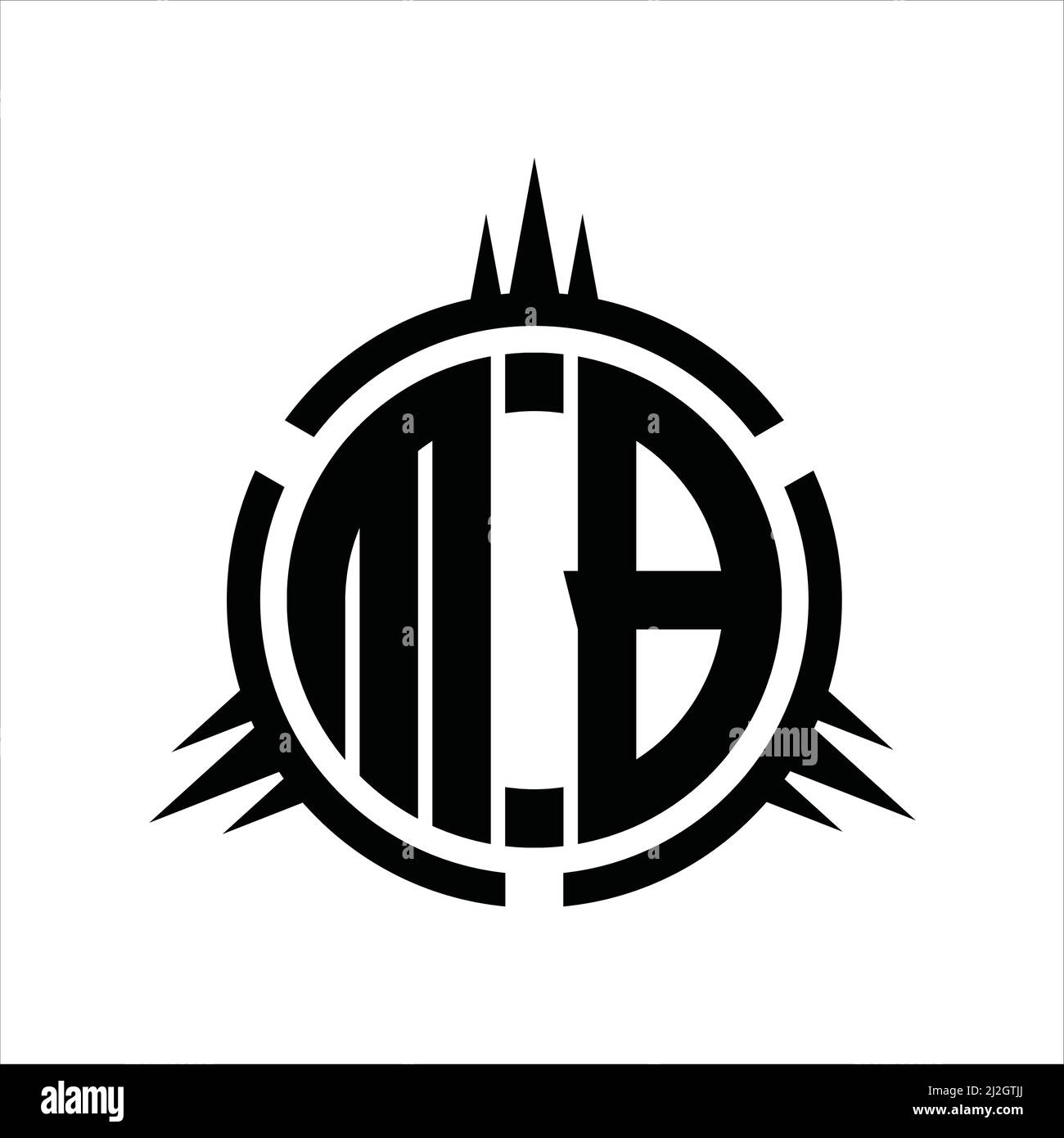 MB Logo monogram isolated on circle element design template Stock ...