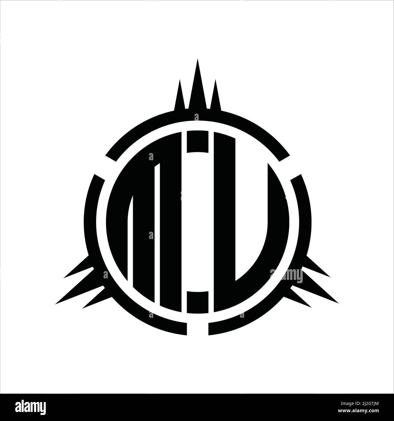 MU Logo monogram isolated on circle element design template Stock ...