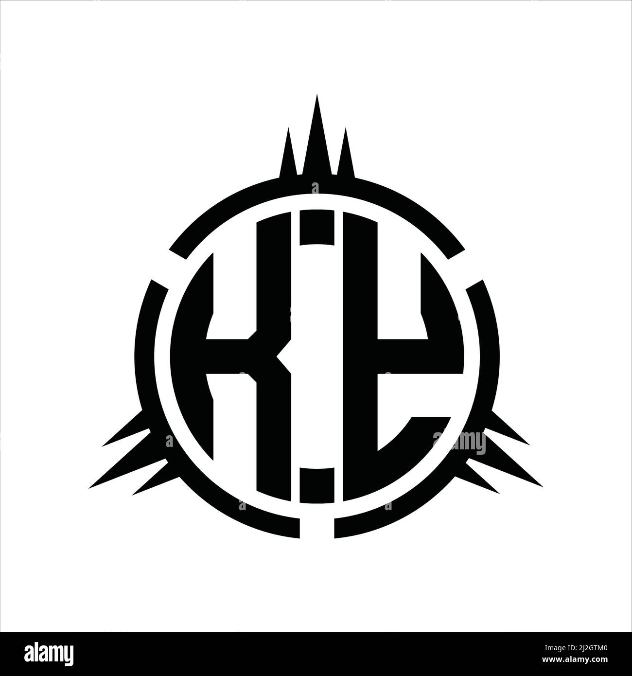 KY Logo monogram isolated on circle element design template Stock ...