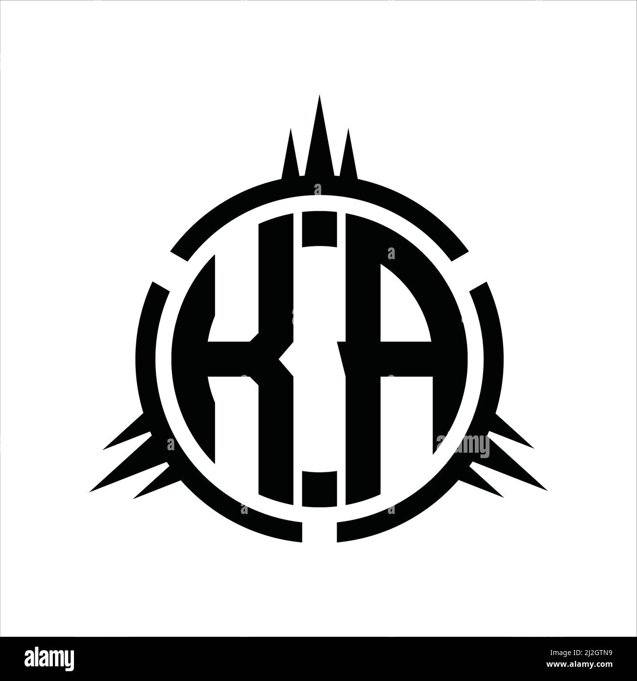 KA Logo monogram isolated on circle element design template Stock ...