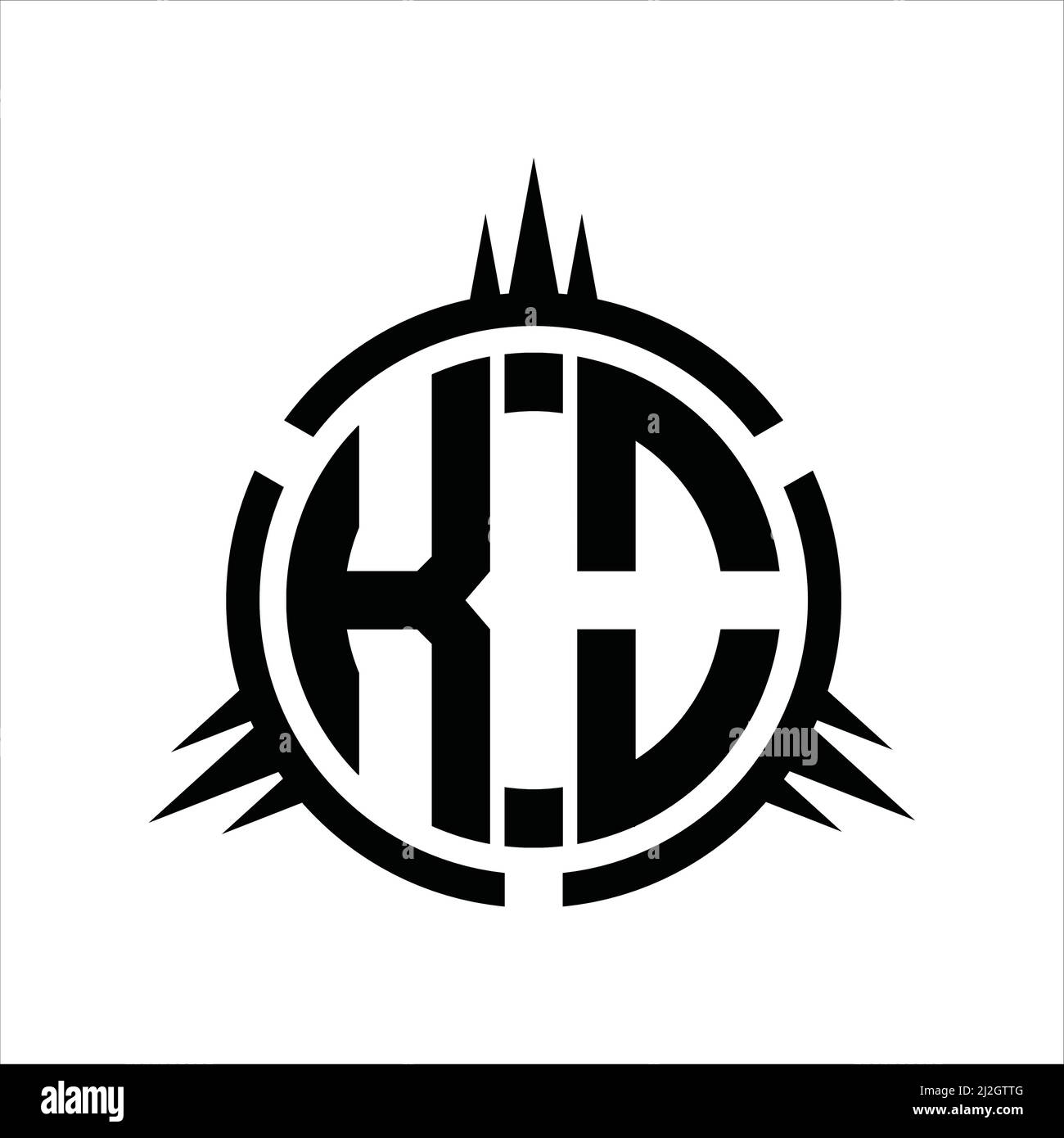 KO Logo monogram isolated on circle element design template Stock ...