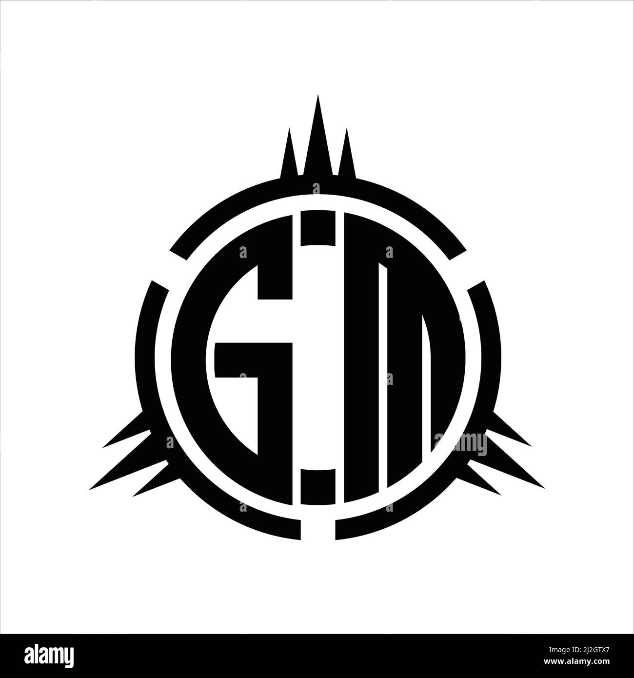 GM Logo monogram isolated on circle element design template Stock ...