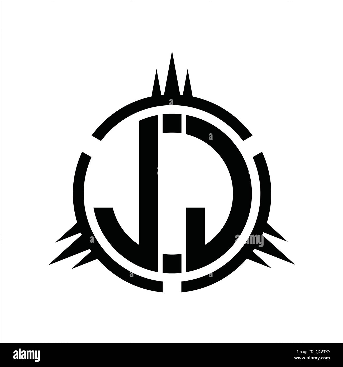 LL Logo monogram isolated on circle element design template Stock ...