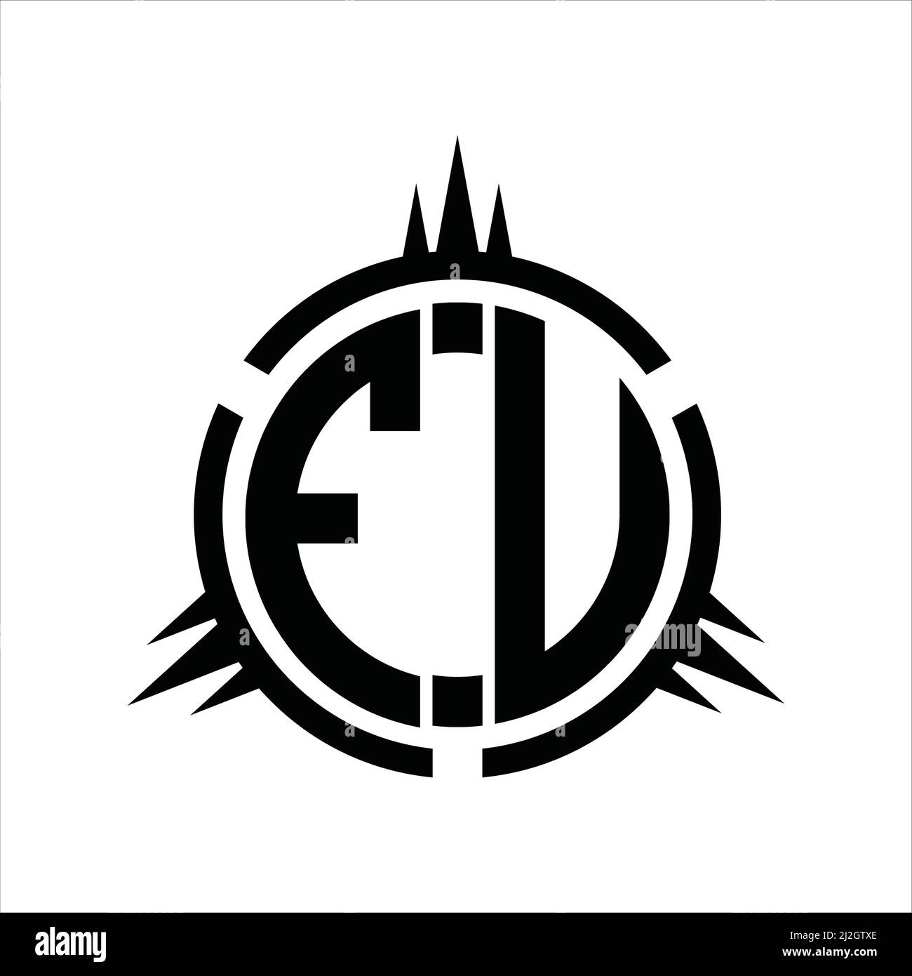 FU Logo monogram isolated on circle element design template Stock ...