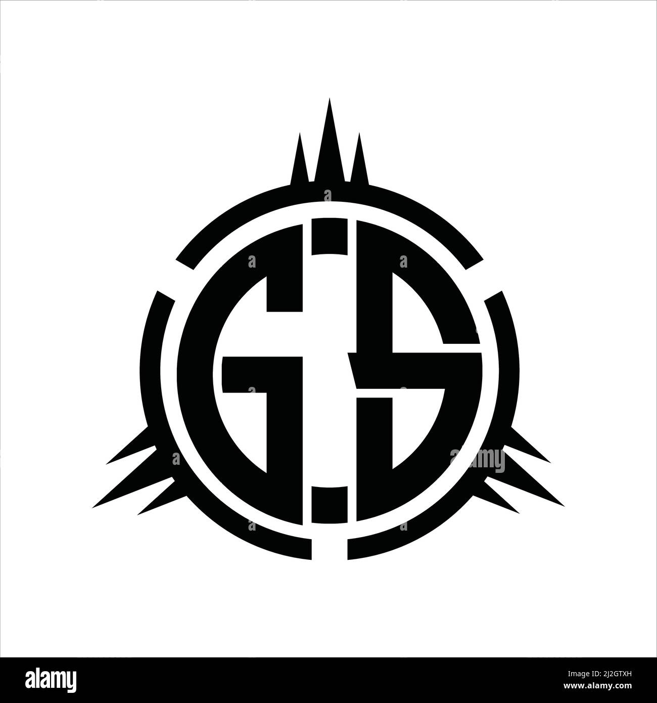 GS Logo monogram isolated on circle element design template Stock ...