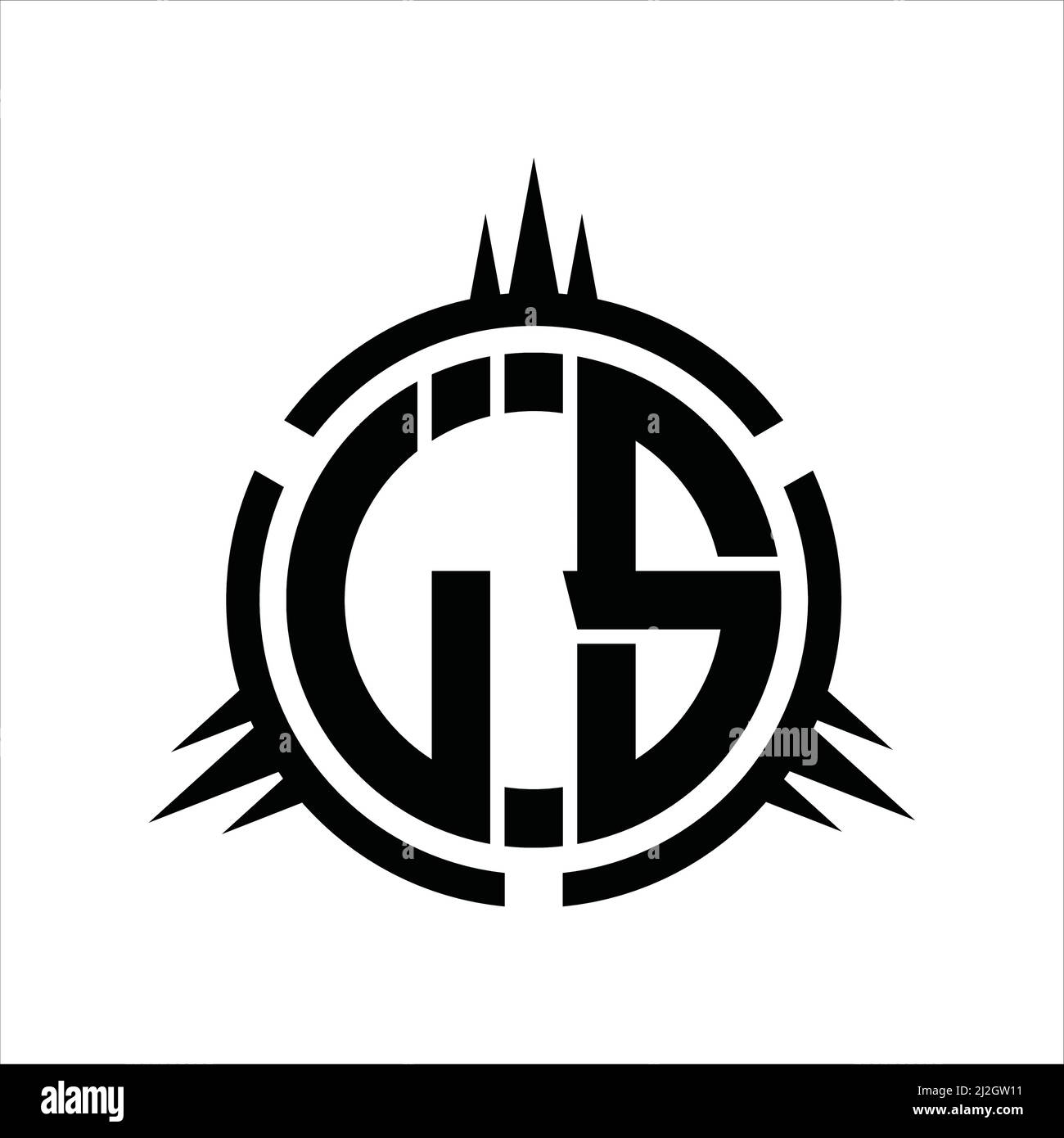 JS Logo monogram isolated on circle element design template Stock ...