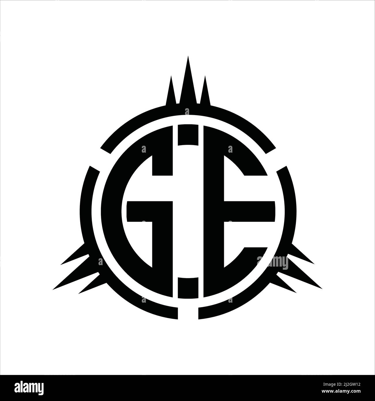 GE Logo monogram isolated on circle element design template Stock ...