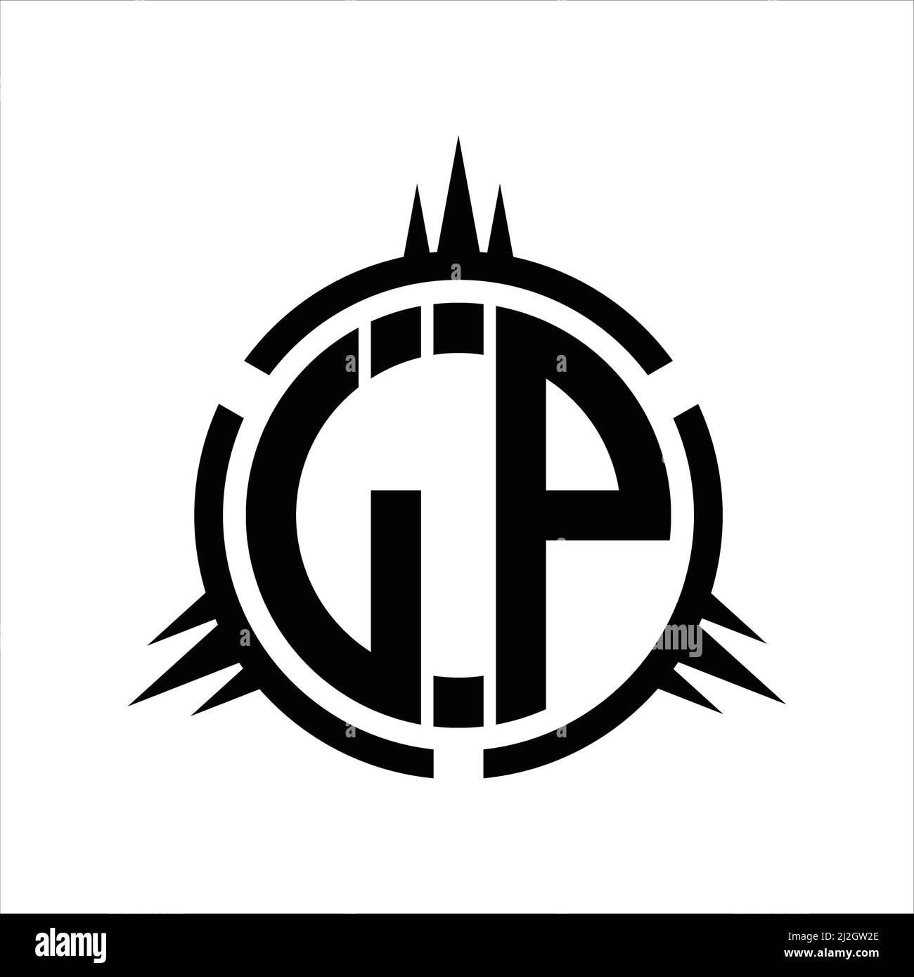 JP Logo monogram isolated on circle element design template Stock ...