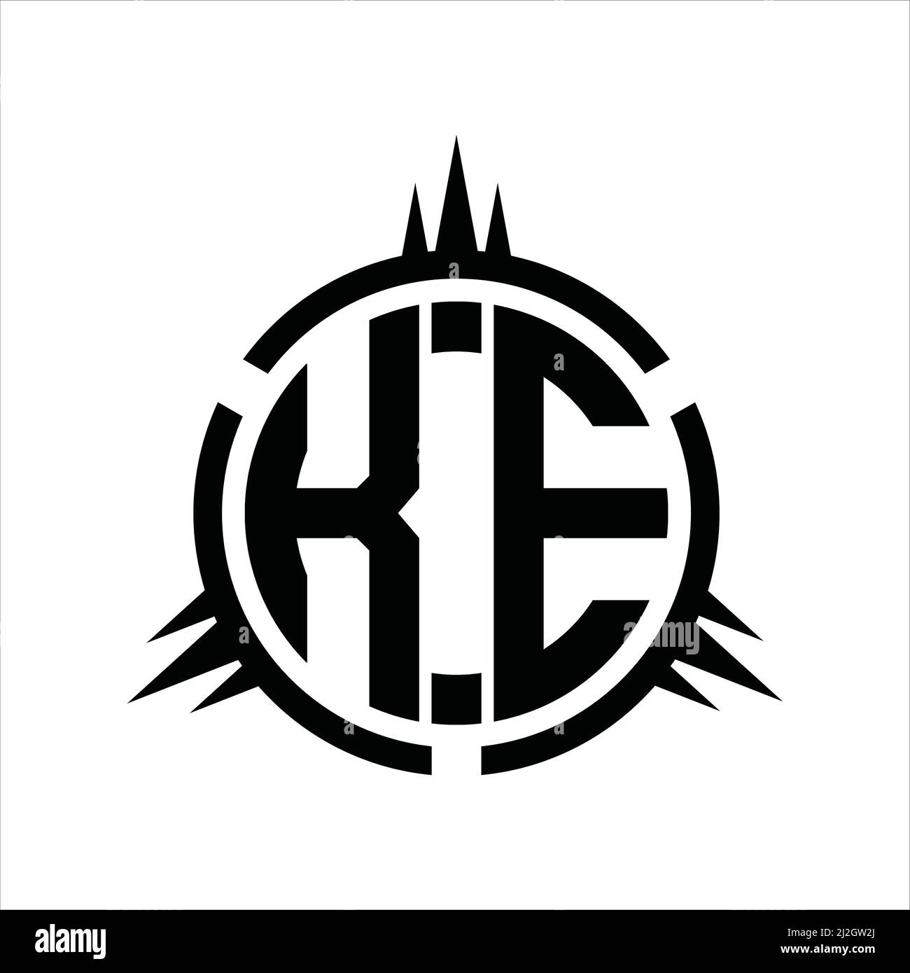 KE Logo monogram isolated on circle element design template Stock ...
