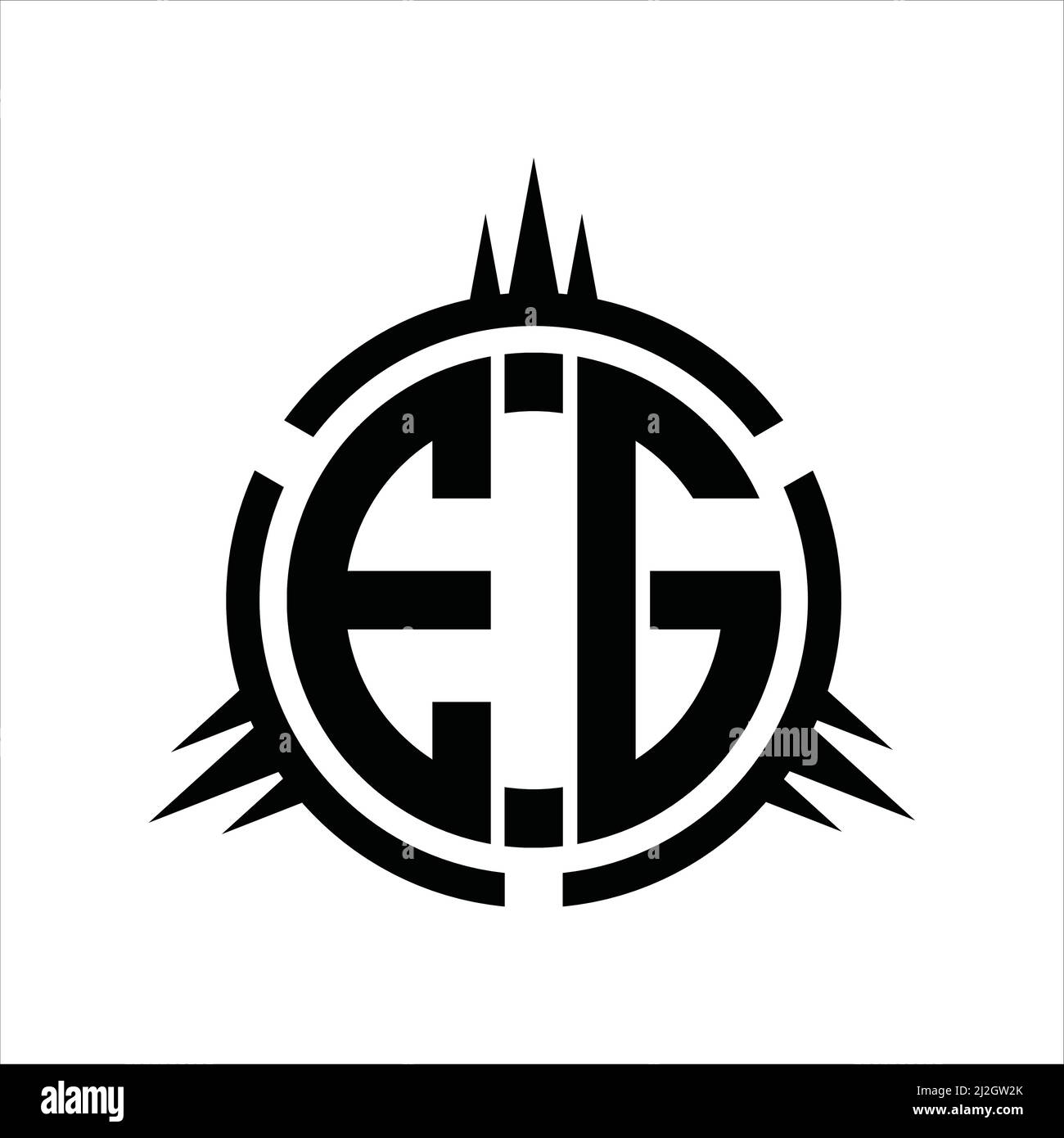 EG Logo monogram isolated on circle element design template Stock ...