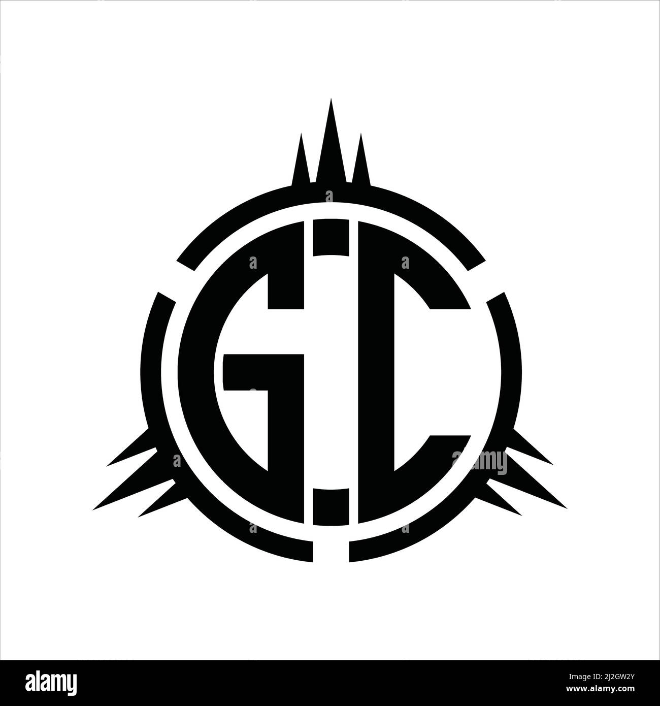 GC Logo monogram isolated on circle element design template Stock ...