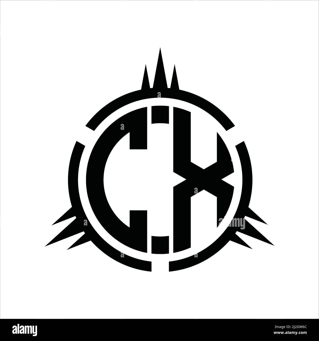 CX Logo monogram isolated on circle element design template Stock ...