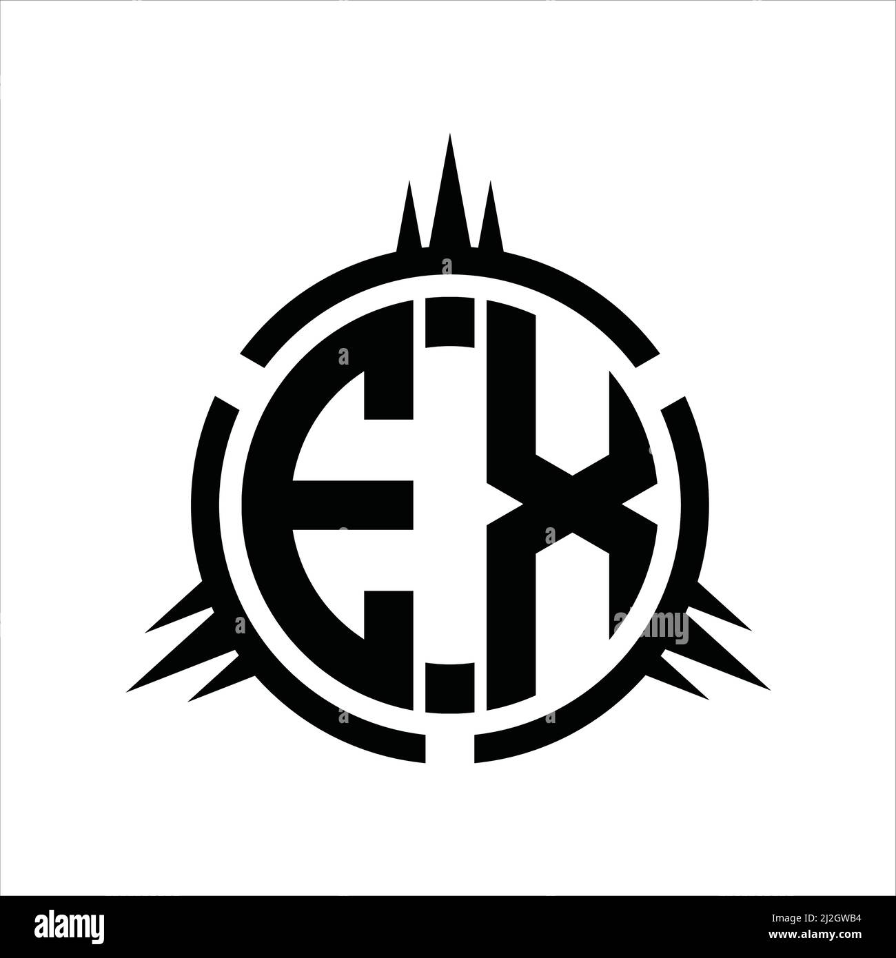 EX Logo monogram isolated on circle element design template Stock ...
