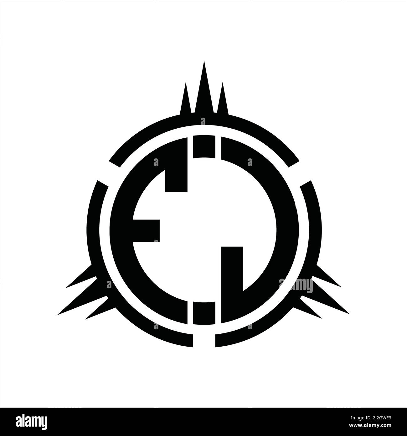 FL Logo monogram isolated on circle element design template Stock ...