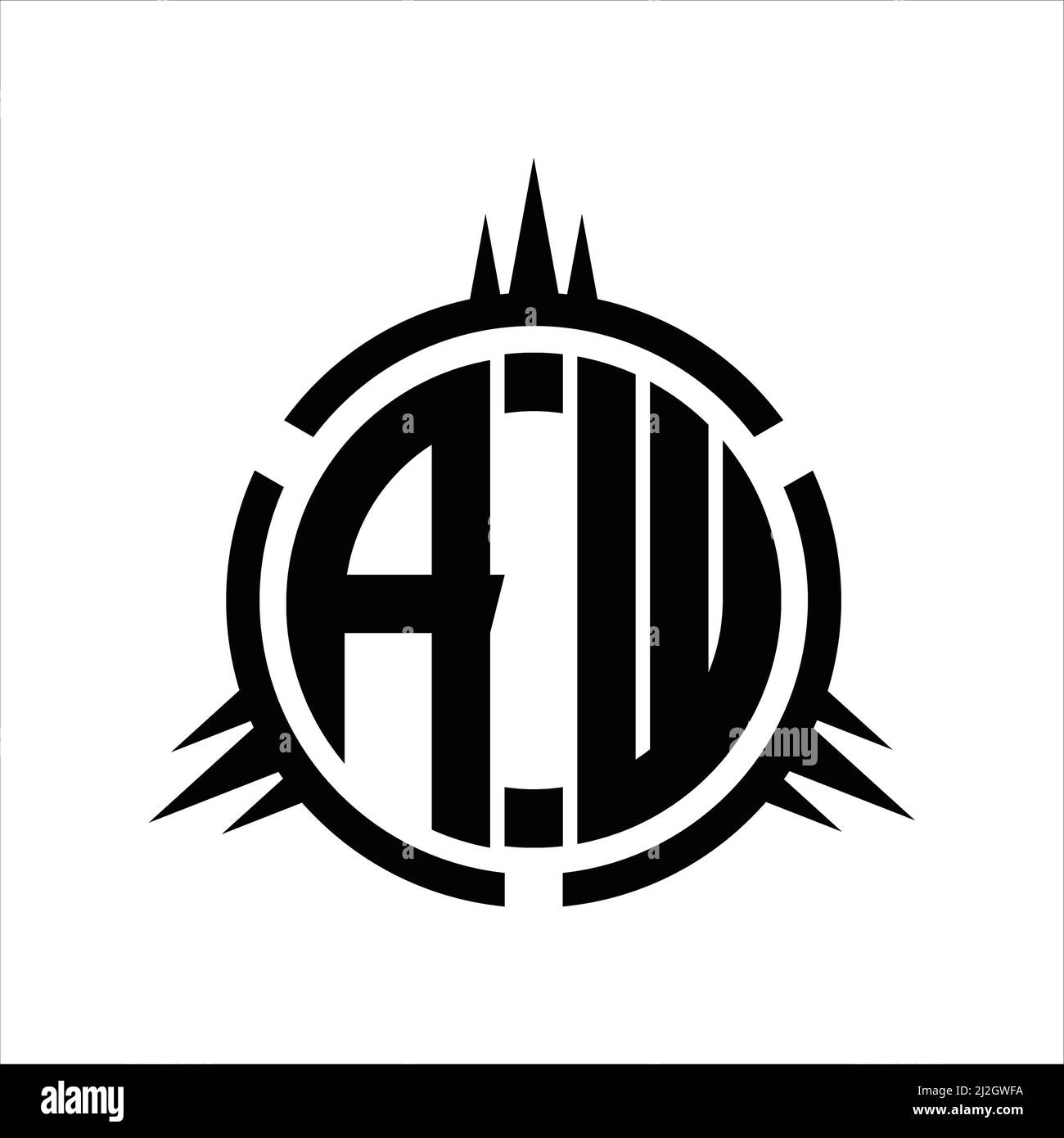 Logo monogram isolated on circle element design template Stock Vector ...