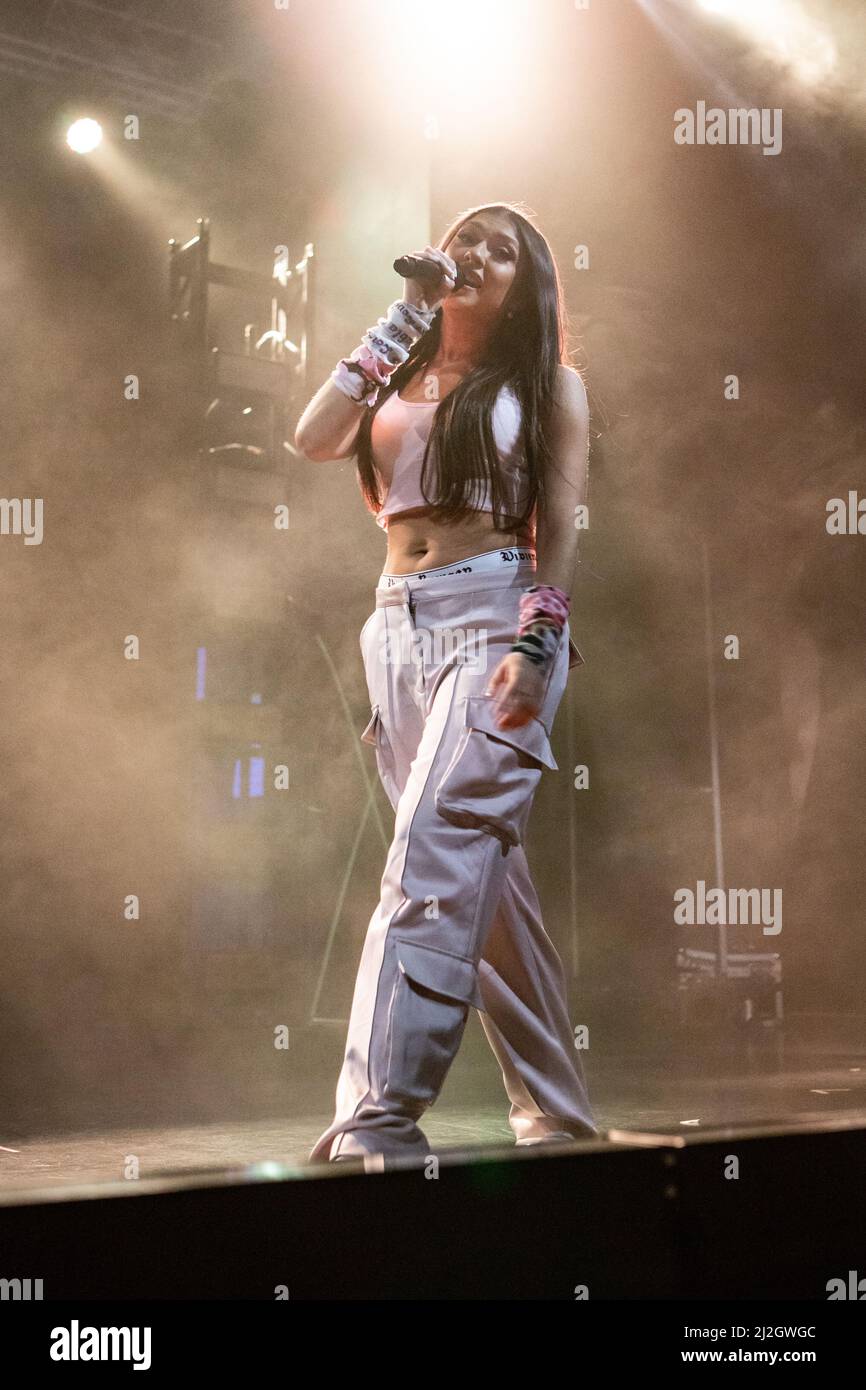 Milan Italy. 01 April 2022. The american pop singer LEAH KATE perform ...