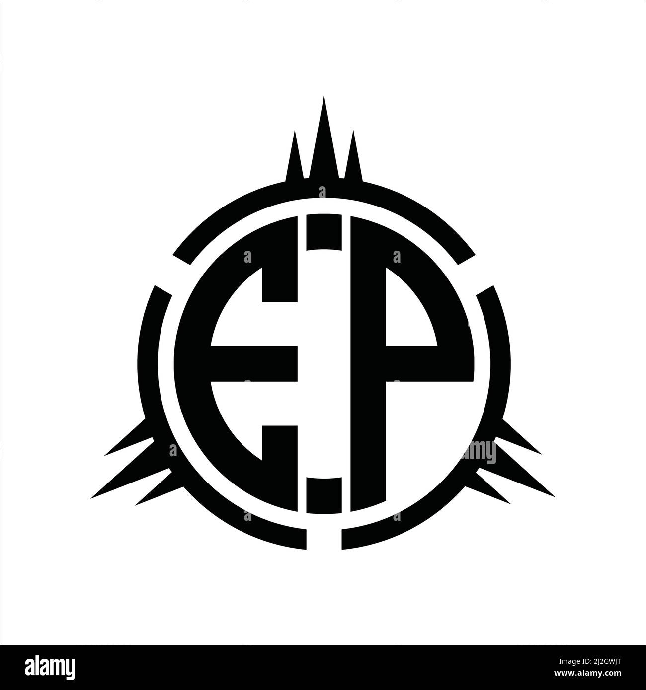 EP Logo monogram isolated on circle element design template Stock ...