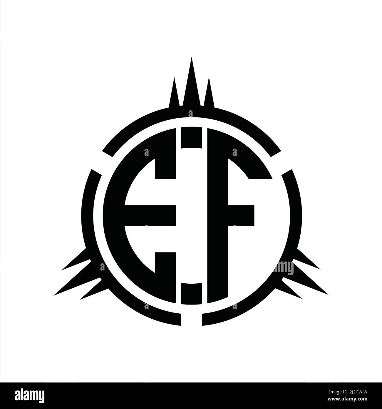 EF Logo monogram isolated on circle element design template Stock ...