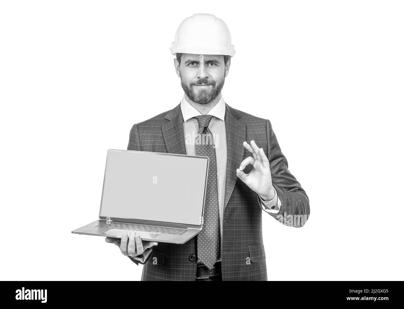 computer presentation. architect has video conference. ok. man in ...