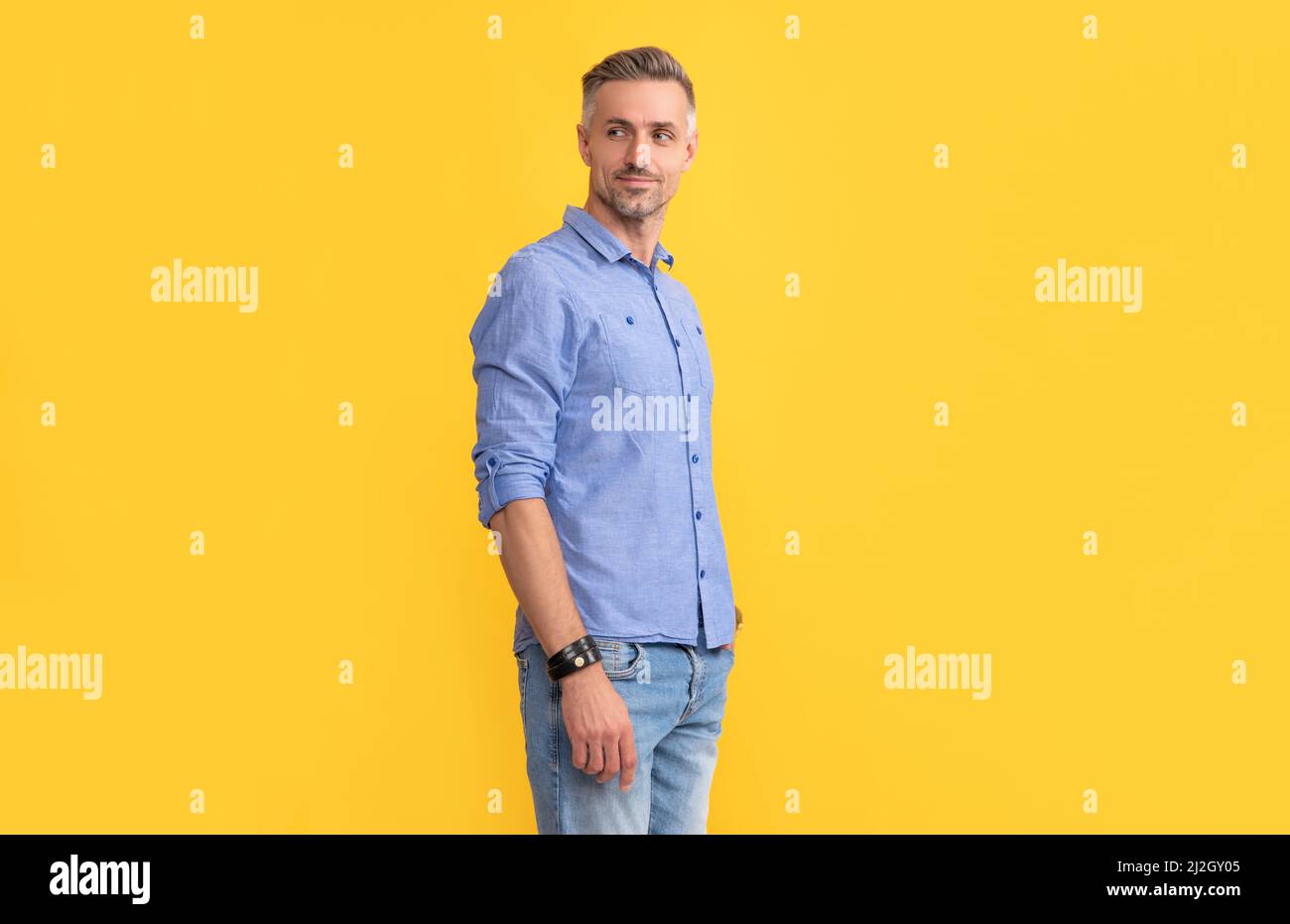 Confident mature grizzled man hi-res stock photography and images - Alamy