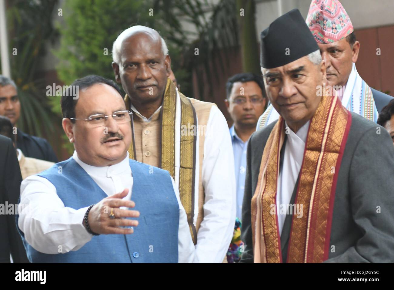 New Delhi, India. 01st Apr, 2022. Nepal Prime Minister Sher Bhadur ...