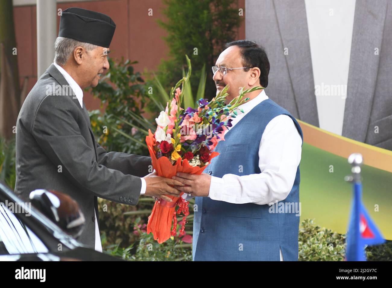 Nepal Prime Minister Sher Bhadur Deuba and his wife Arzu Rana Deuba ...