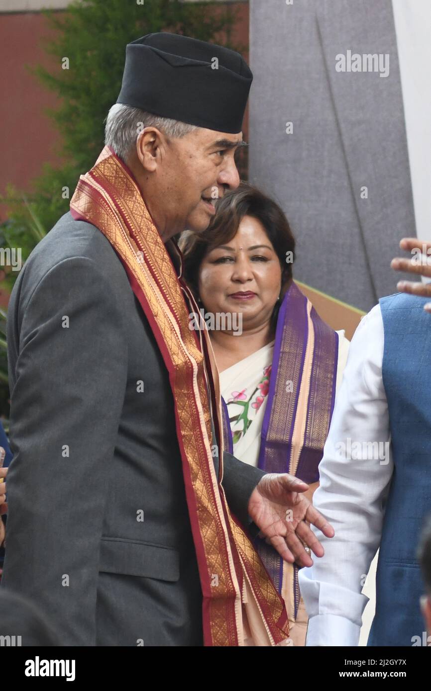 Nepal Prime Minister Sher Bhadur Deuba and his wife Arzu Rana Deuba ...
