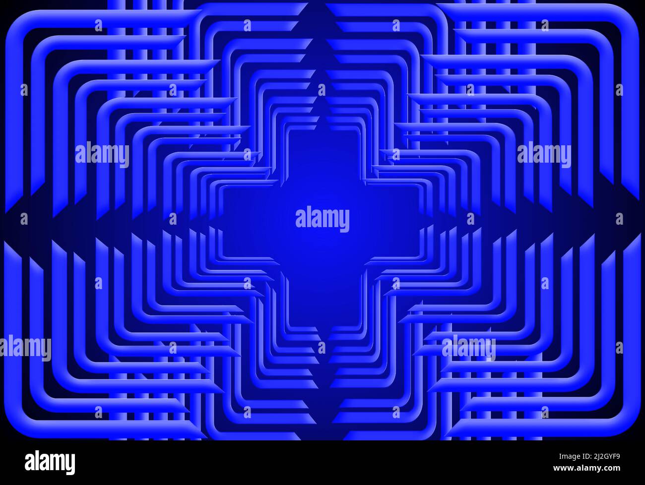 A 3D illustration blue abstract labyrinth background Stock Photo - Alamy