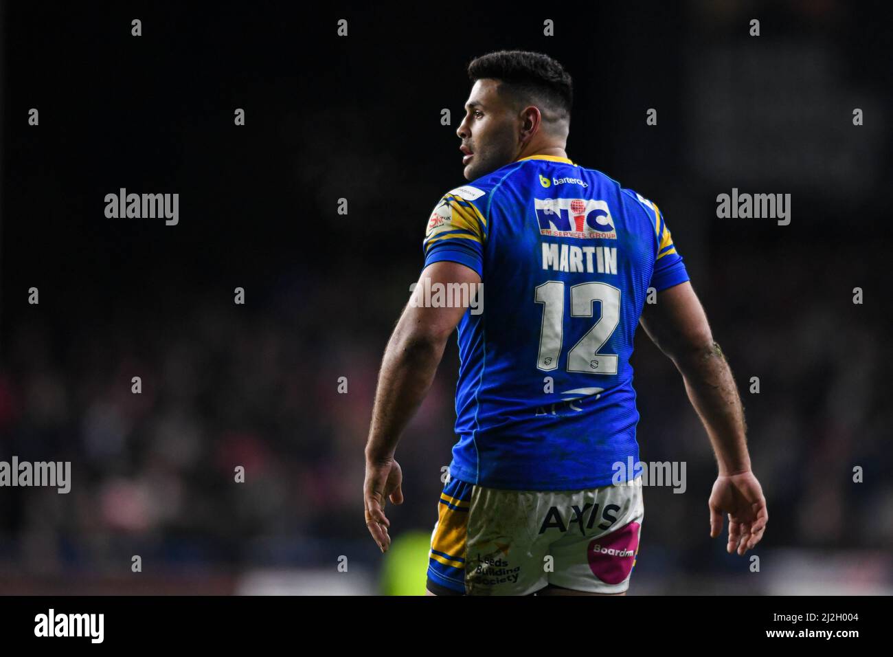 Rhyse Martin #12 of Leeds Rhinos in action during the game Stock Photo ...