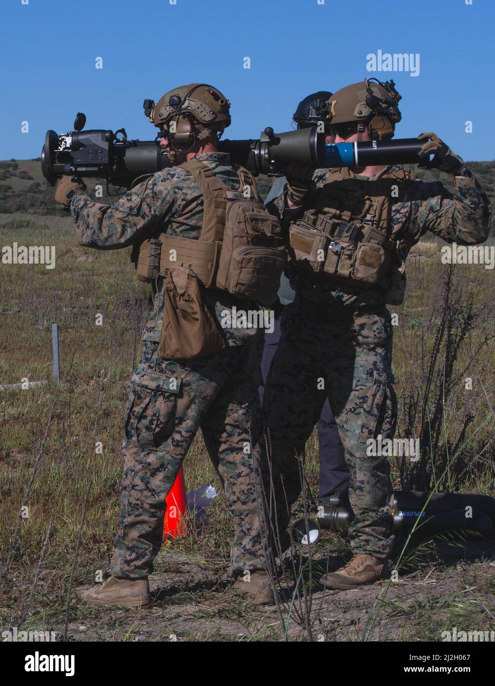 U.S. Marines with 1st Marine Division execute the procedures for ...