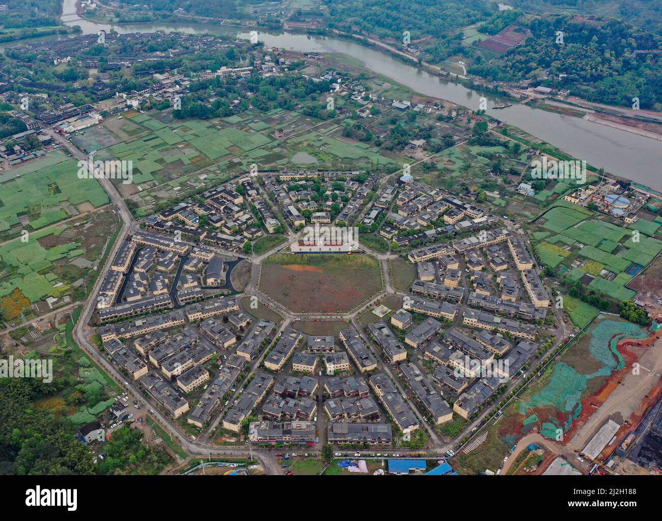 MEISHAN, CHINA - APRIL 1, 2022 - Aerial photo taken on April 1, 2022 ...