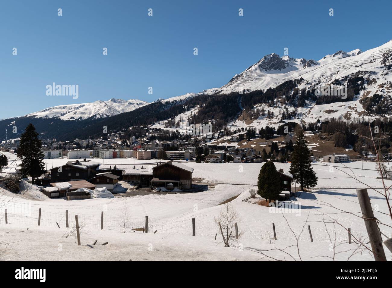 Davos village hi-res stock photography and images - Alamy