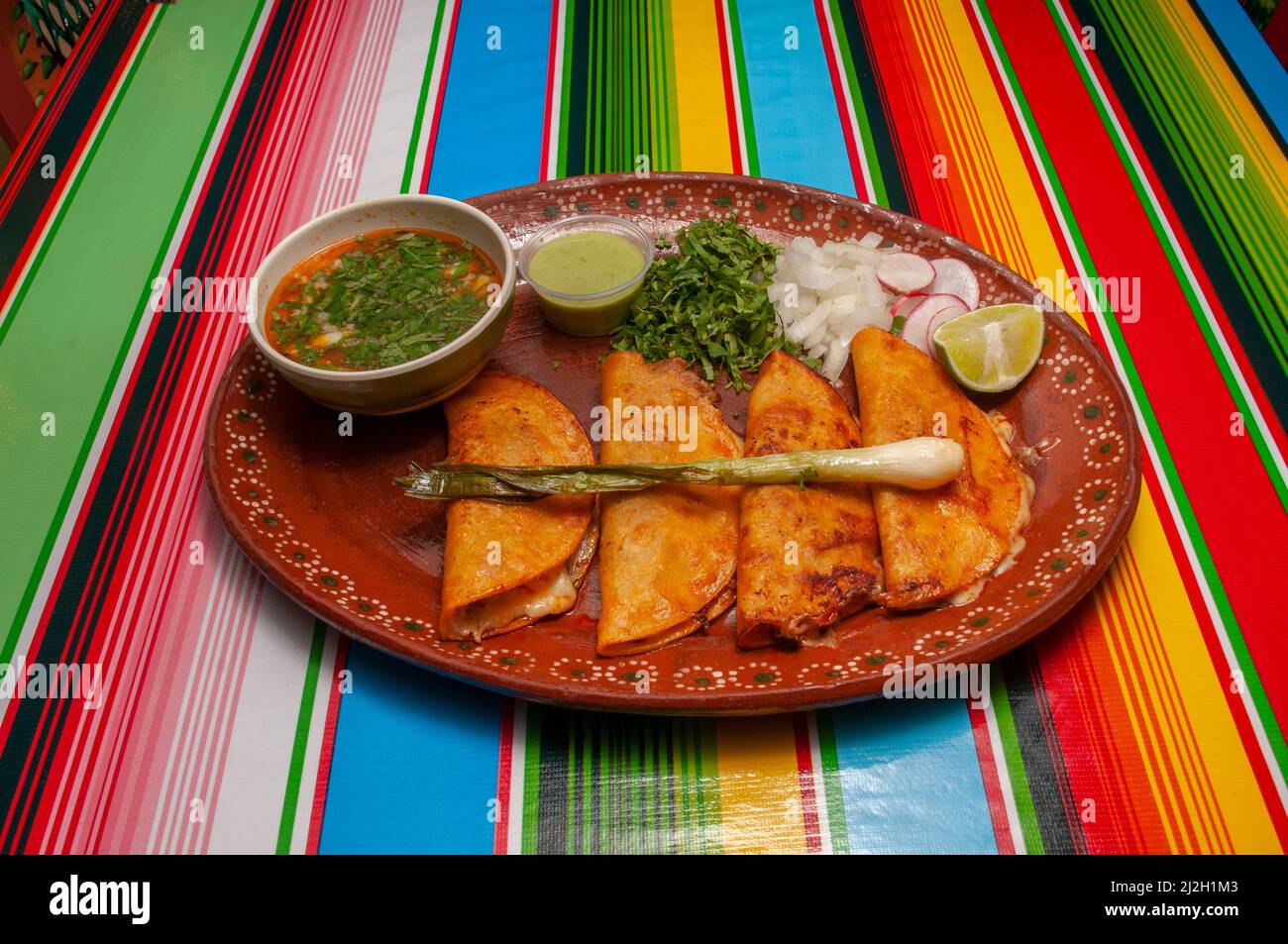 Traditional mexican delicacy known as a quesadilla Stock Photo - Alamy